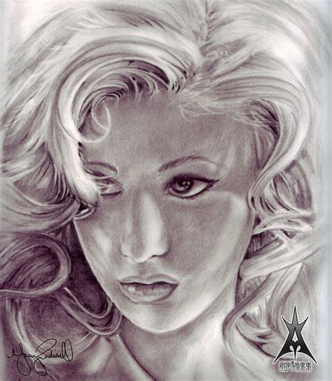 Christina Aguilera Drawing By Gary Rudisill Fine Art America