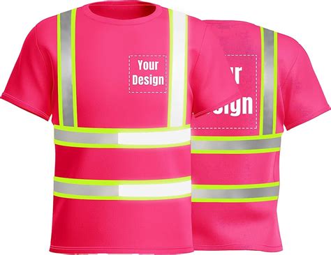 High Visibility Reflective Safety Shirts Custom Your Logo Hi Vis T