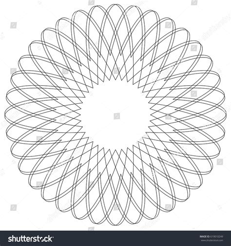 Geometric Circular Pattern Abstract Motif Radiating Stock Vector Royalty Free