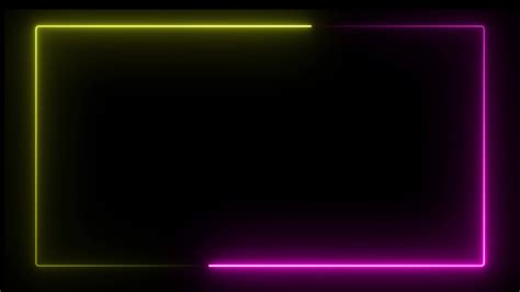 Neon Line Loop Animation Motion Frame Border Blue And Red Rectangle