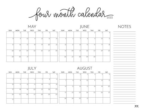 Free 85 X 14 Calendar Template For Easy Planning And Organization