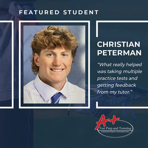 Featured Student Christian Peterman A Test Prep And Tutoring