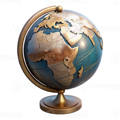 Extraordinary Rustic Antique Globe 3d Render Professional 56606122 Png