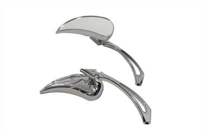 Chrome Billet Teardrop Mirror Set