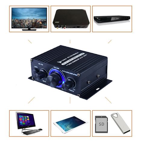 400w Mini Audio Amplifier Home Amplifier Bluetooth Free Auto Stereo