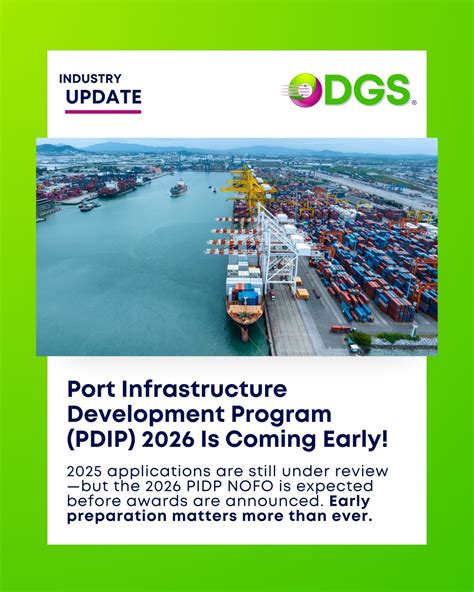 Odgs 🚨 Port Funding Heads Up For 2026 The 2025 Port Infrastructure Development Program Pidp