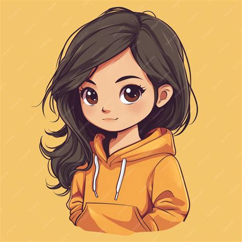 Cute Girl Avatar Cartoon Illustration Vector Premium Ai Generated Vector