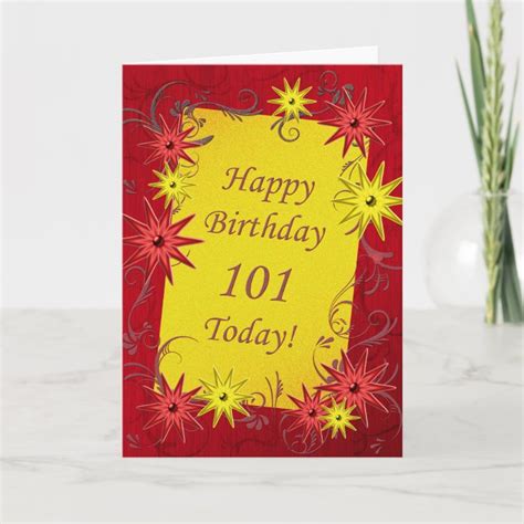 101st Birthday Card Zazzle
