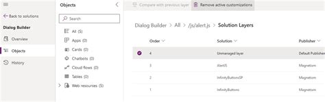 Dialog Builder Solution Version — Magnetism
