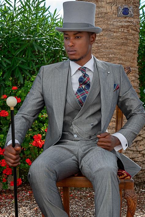 Traje De Novio Chaqué Gris Perla A Medida 2754 Mario Moyano