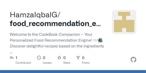 Github Hamzaiqbalgfoodrecommendationengine Welcome To The