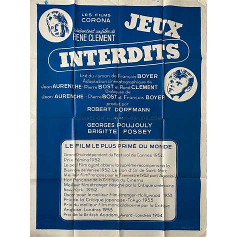 Forbidden Games Movie Poster 47x63 In 1952r1955 France