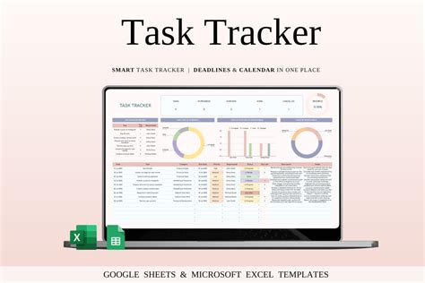 Task Tracker Template Spreadsheet Excel Graphic By Spreadsheetshub