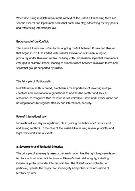 Multilateralism Information When Discussing Multilateralism In The