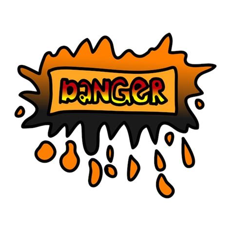 Premium Vector Danger Text With Graffiti Art Design
