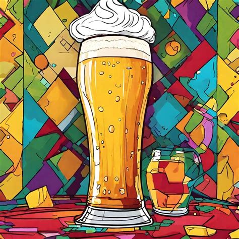 Premium Ai Image Beer Cartoon Background Very Cool