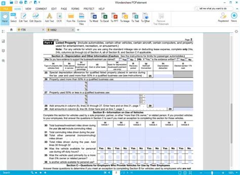 Instructions For How To Fill In Irs Form 4562