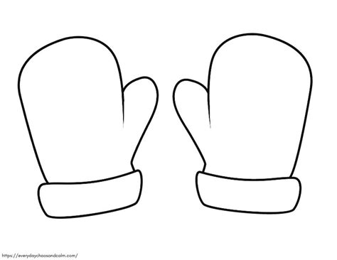 Free Printable Mitten Template For Crafts Mittens Template Printed