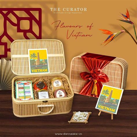 Flavors Of Vietnam Premium Rattan T Set Coffee And Nuts Chus