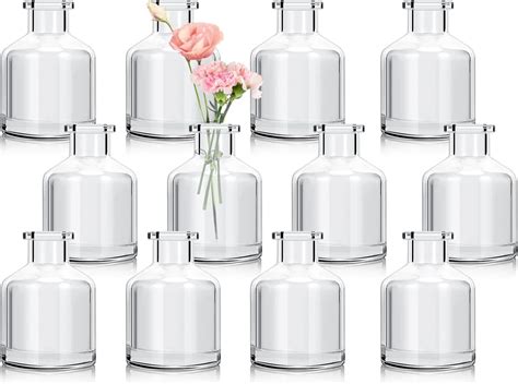 12pcs Bud Vasesclear Glass Bud Vaseliving Bud Vases Bulkmini Flower