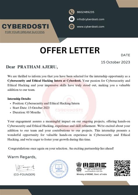 Internship Cybersecurity Cyberdosti Pratham Ajeru