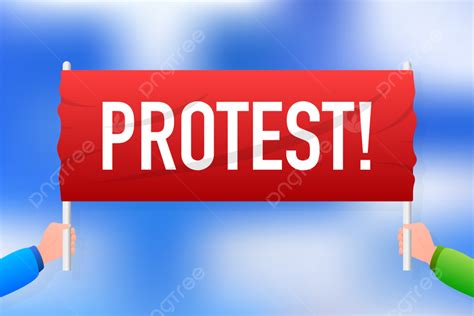 Protest Realistic Red Table On Blue Background Template Download On Pngtree