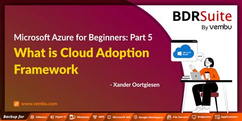 Microsoft Azure For Beginners Cloud Adoption Framework Part 5 Bdrsuite