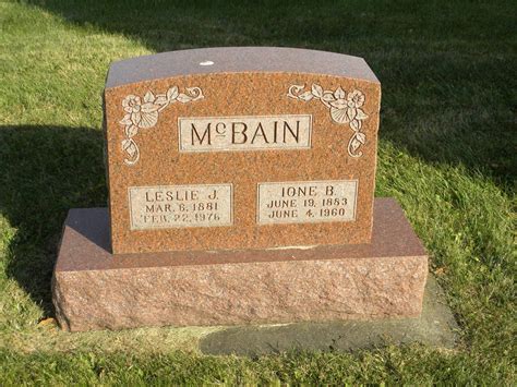 Leslie J Mcbain 1881 1976 Find A Grave Memorial