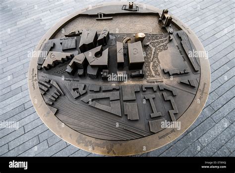 Brass 3d Map Of The Surrounding Area Of More London And The River