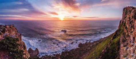 Sunset Over Cabo Da Roca Portugal 3207x1401 Oc Rearthporn