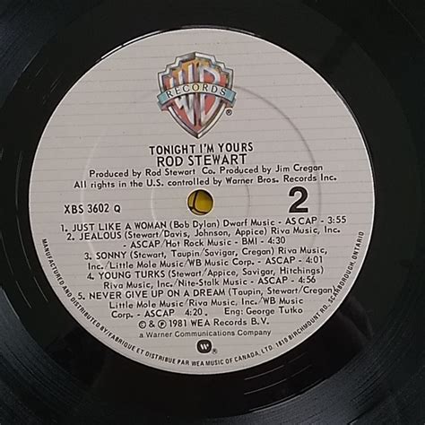 Warner Bros Records Media Rod Stewart Tonight Im Yours Lp Poshmark