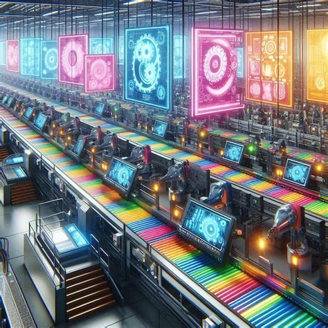 Assembly Line Premium Ai Generated Image