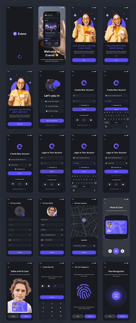 Eveno Event Booking App UI Kit Figma Resources On UI8 App Ui