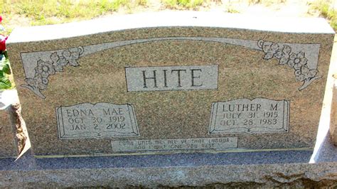 Edna Mae Huffaker Hite 1919 2002 Find A Grave Memorial