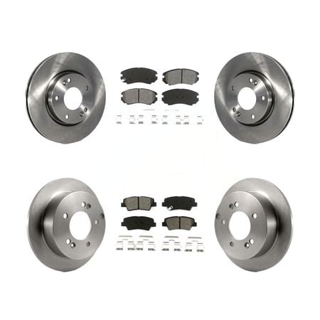 Transit Auto Front Rear Disc Brake Rotors And Semi Metallic Pads Kit