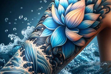 Blue Lotus Tattoo Embracing Tranquility And Spiritual Growth Your