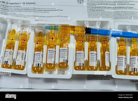 Cairo Egypt June 26 2023 Becozyme Injection Vitamins B1 B2 B3 B5