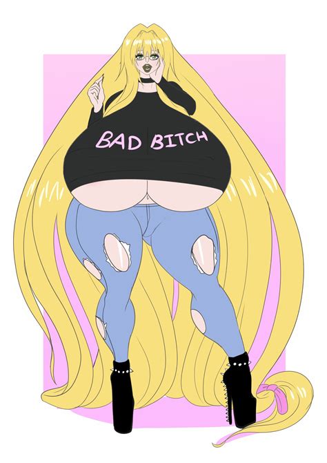Rule 34 Annon Bimbo Bimbofication Black Lipstick Blonde Hair Choker