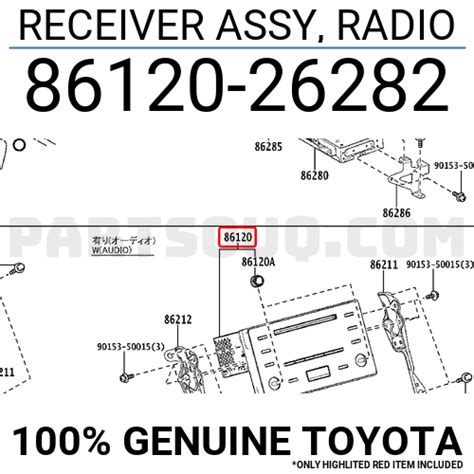 Receiver Assy Radio 8612026282 Toyota Parts Partsouq