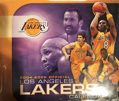 Kobe Bryant Los Angeles Lakers 2004 2005 Team Wall Calendar Factory
