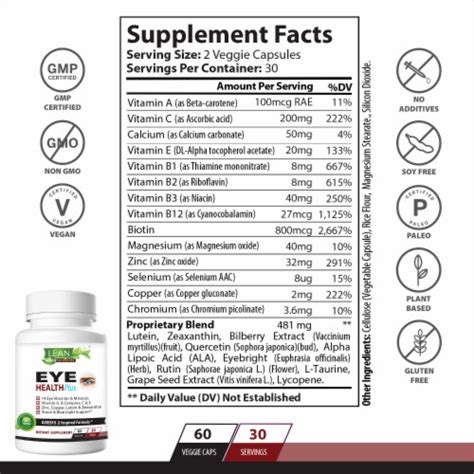 Areds 2 Eye Health Supplement W Vitamins Lutein And Zeaxanthin For Sight