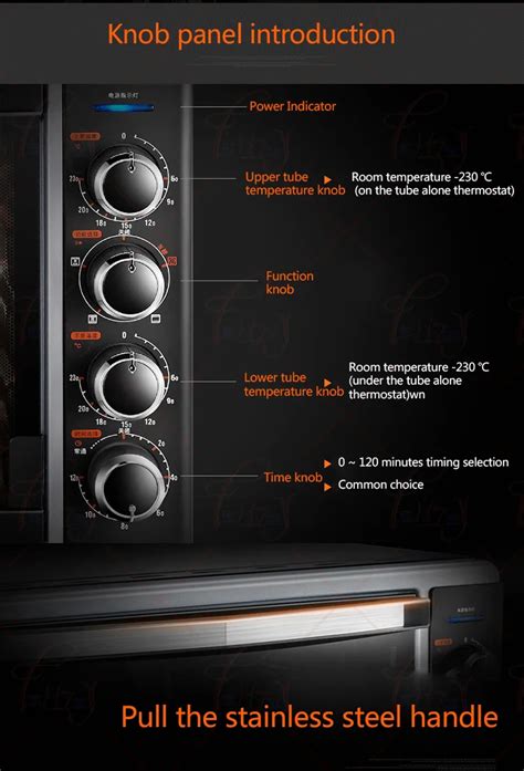 Электрическая духовка для домашнего использования, 52л, большая емкость ...