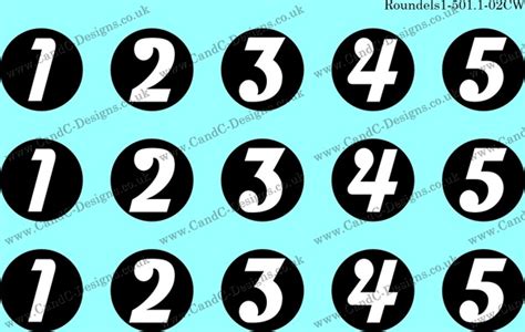 Number Decal Sheets Candc Designs