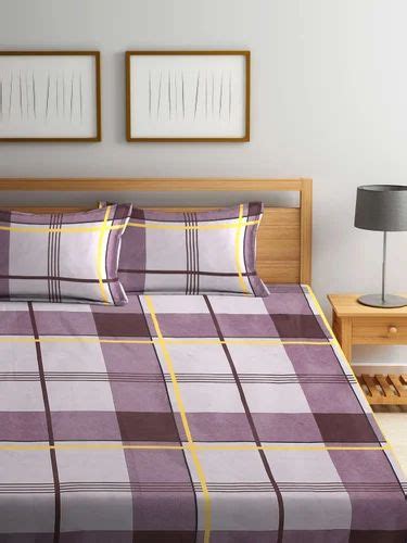 Arrabi Cotton Blend Double Size Bedsheet With 2 Pillow Covers Arbs 1627 Multi For Home At Rs