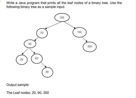 Solved Write A Java Program That Prints All The Leaf Nodes Chegg