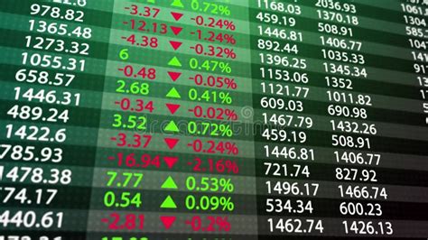 Stock Index Chart With A Graph Diagram Display And Monitors Growth And Loss Stock Footage