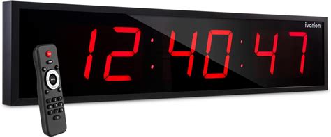 Ivation Huge 60 Inch Digital Led Clock With Stopwatch Alarms Timer