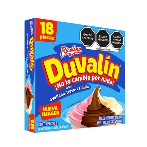 Dulce Cremoso Duvalin Ricolino Trisabor 18 Piezas Delsol