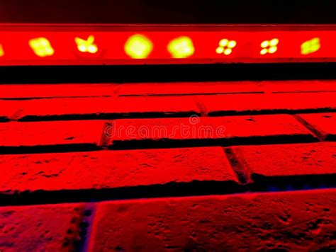 Red Light On The Wall Of A Building Urban Lighting Technology