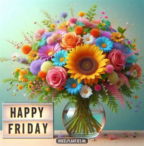 Gratis Happy Friday Flowers Plaatje Deel Via Whatsapp And Social Media